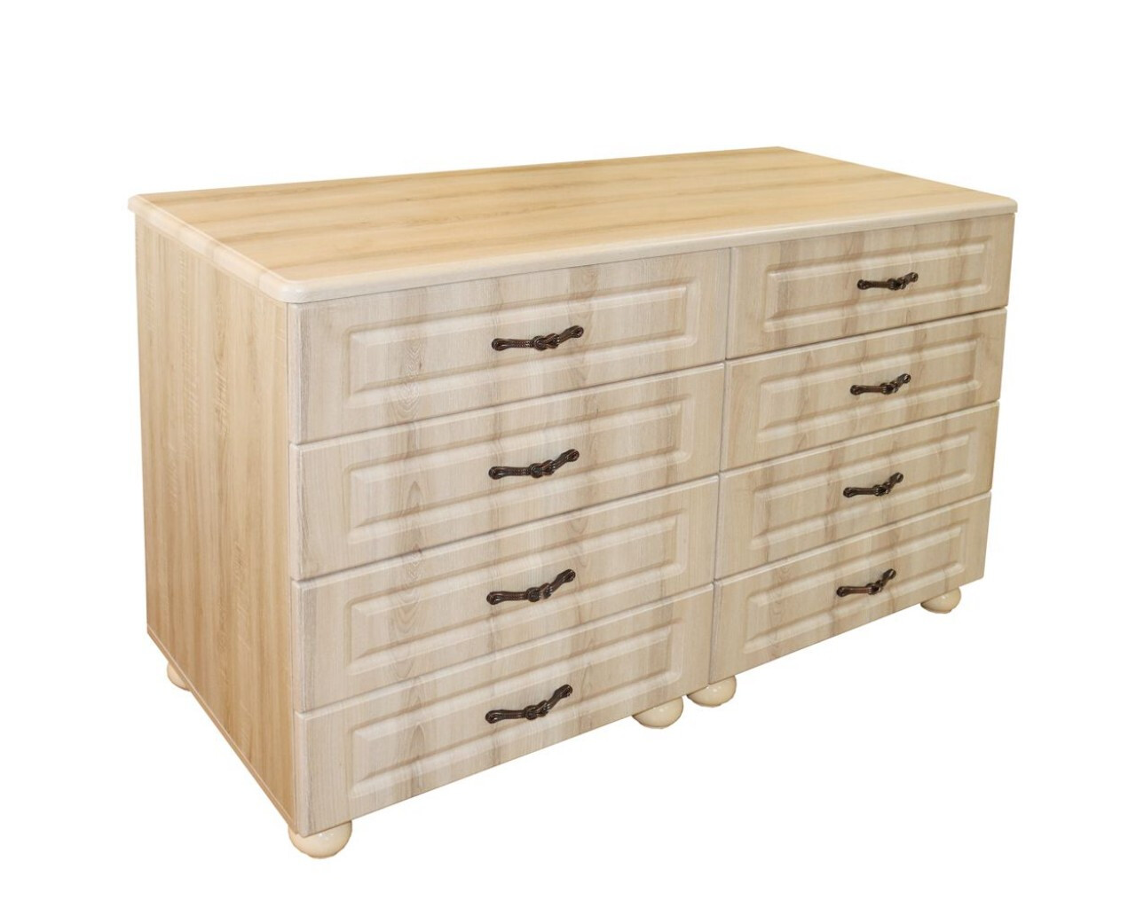 Comoda Dynasty Sonoma cu 8 sertare si blat MDF