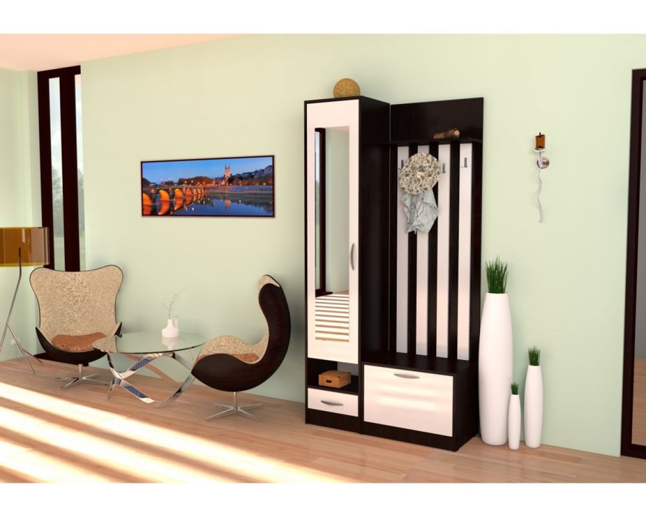 Set Andrei Cuier 600 si Dulap 400 WENGE